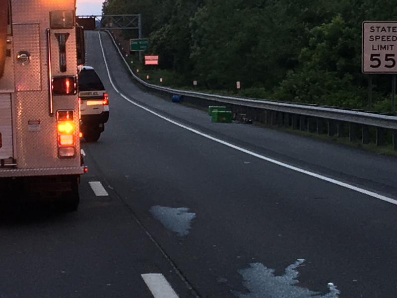 POTENTIALLY HAZARDOUS MATERIALS EJECTED FROM ROLLED OVER VEHICLE ...